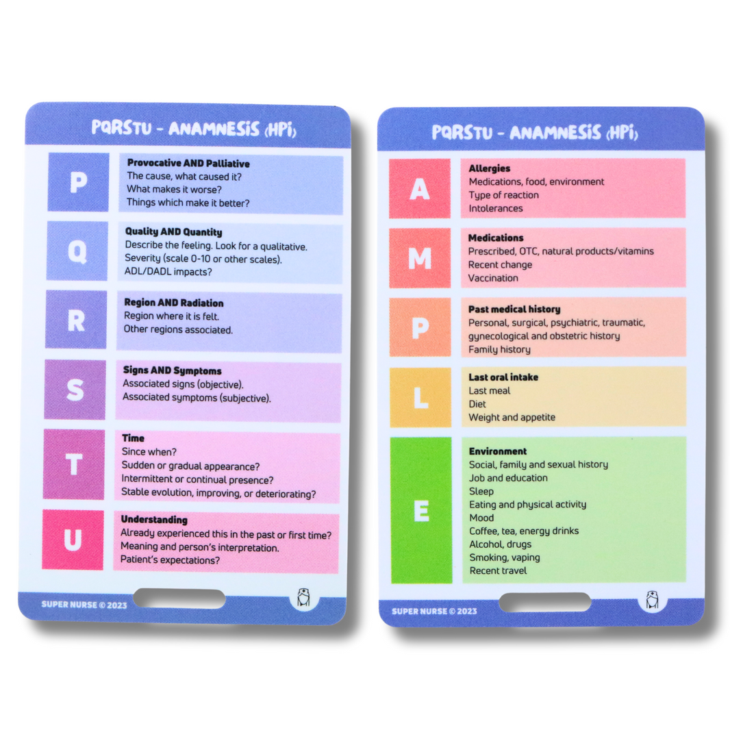 Reference cards – Super Nurse