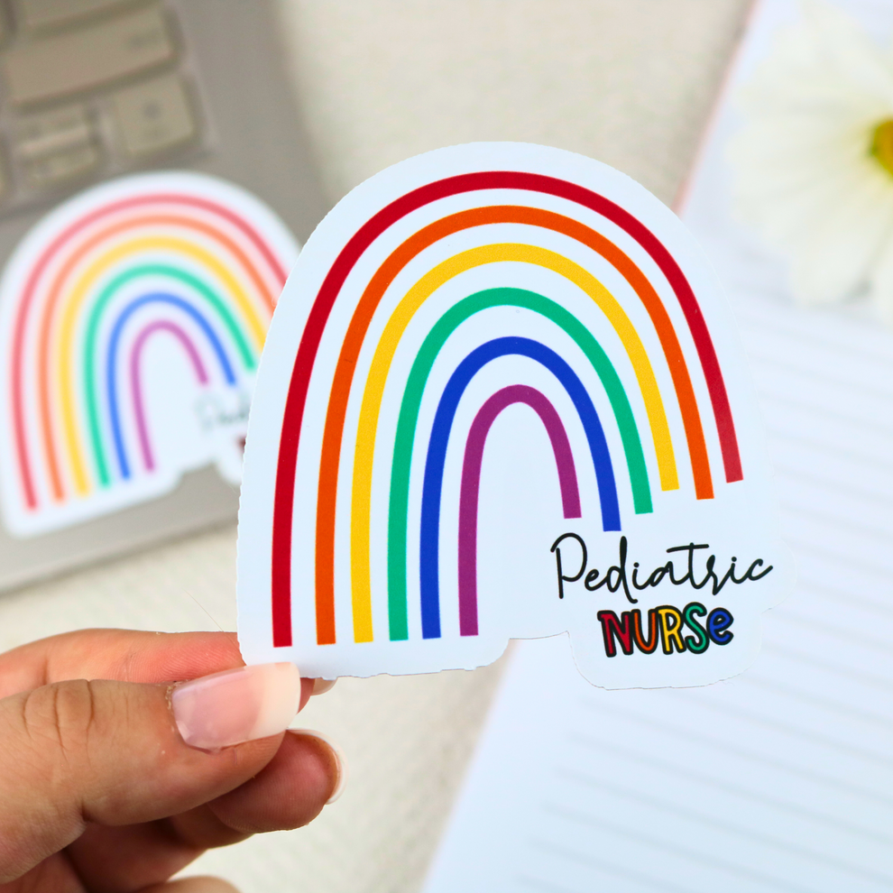 Pediatric nurse rainbow Sticker – Super Nurse