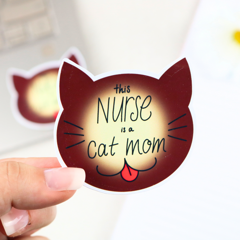 This nurse is a cat mom Sticker – Super Nurse