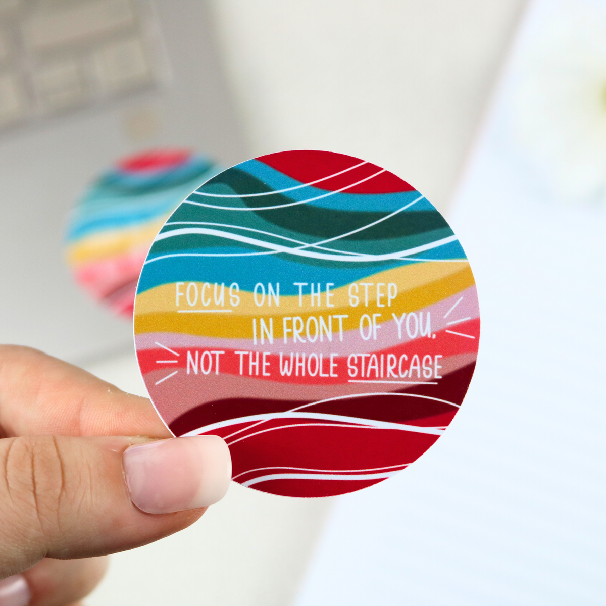 Focus on the step in front of you Sticker – Super Nurse