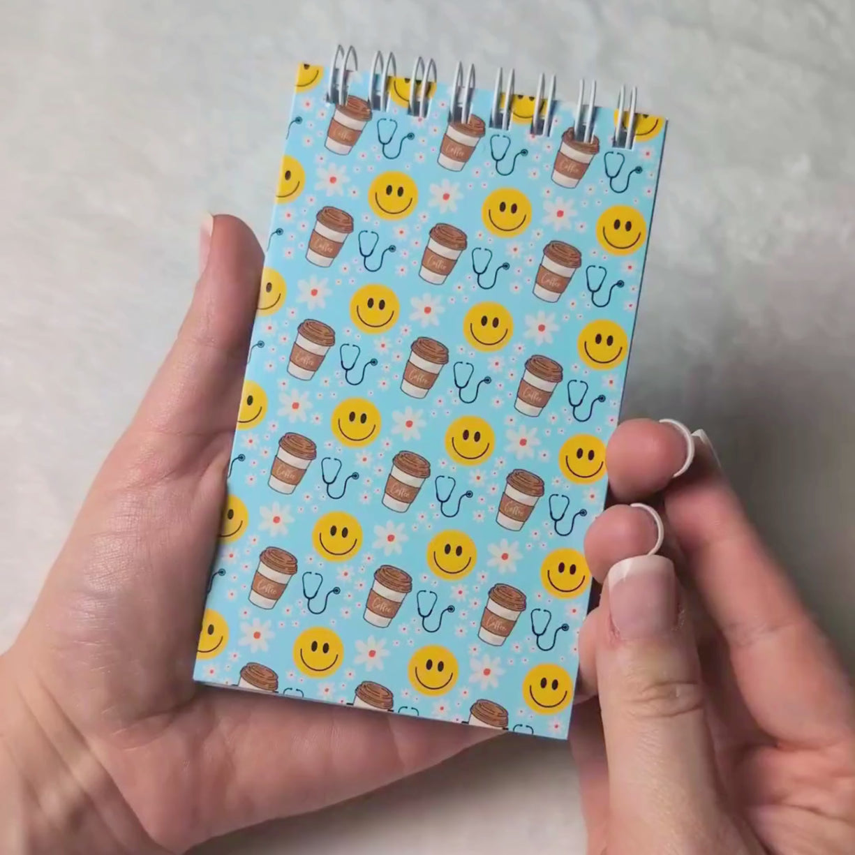 Colorful Smiley pocket notebook for professionals – Super Nurse