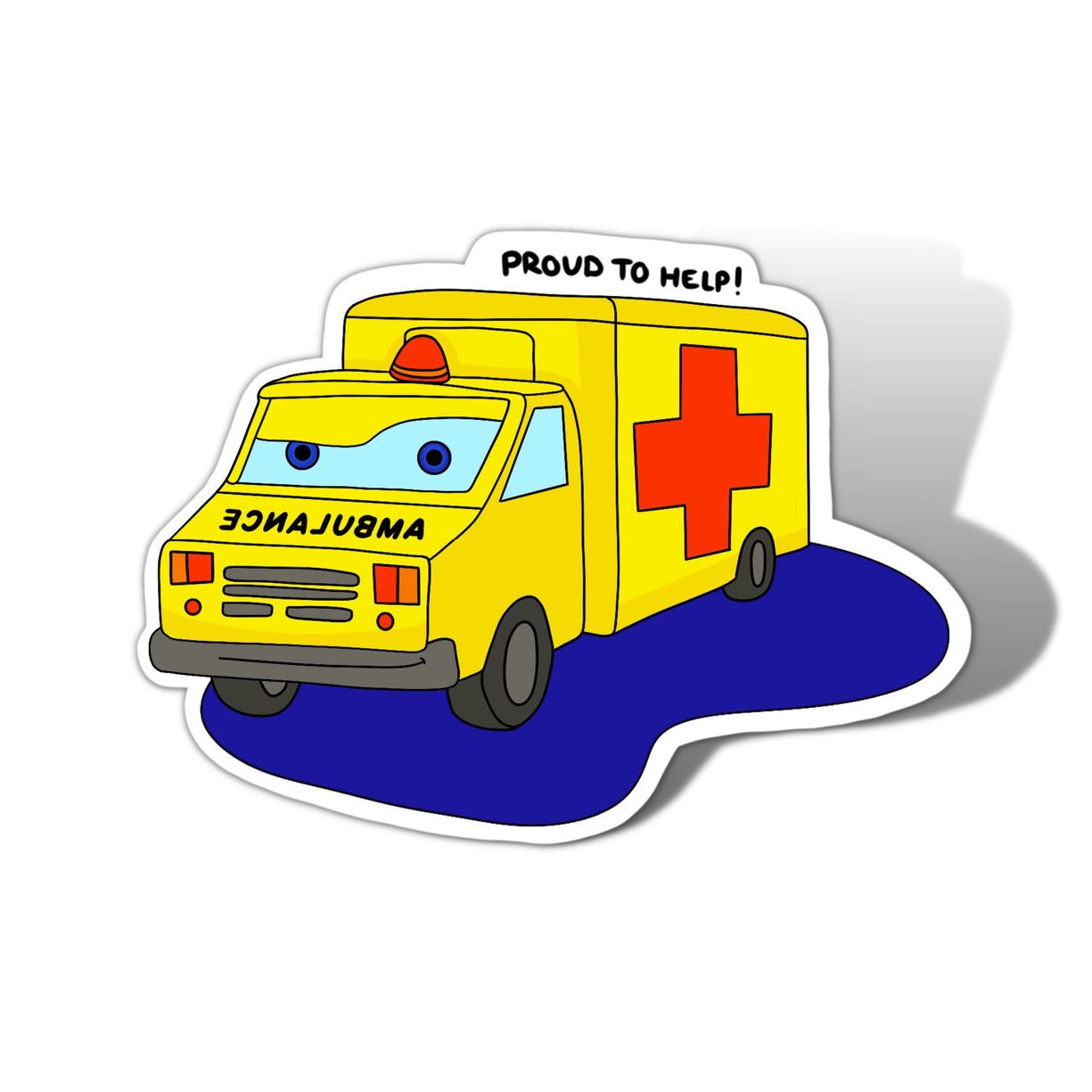 Ambulance - proud to help Sticker – Super Nurse