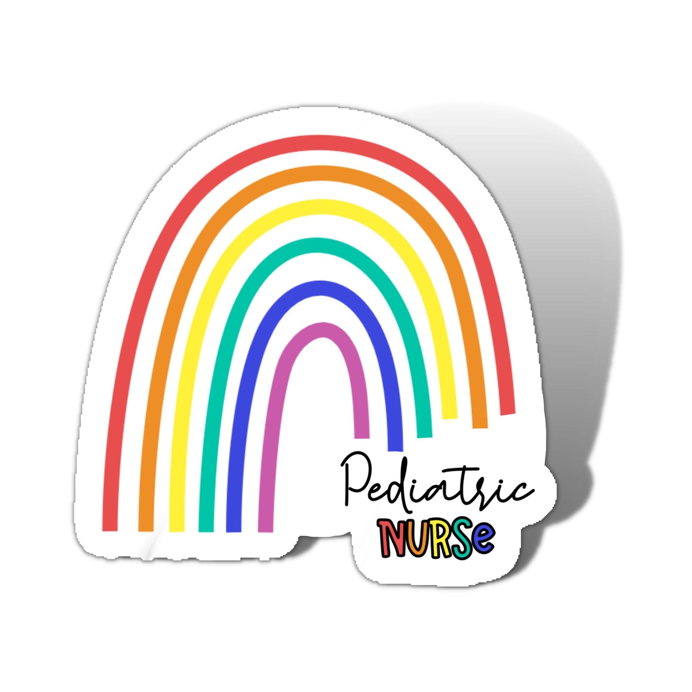 Pediatric nurse rainbow Sticker – Super Nurse