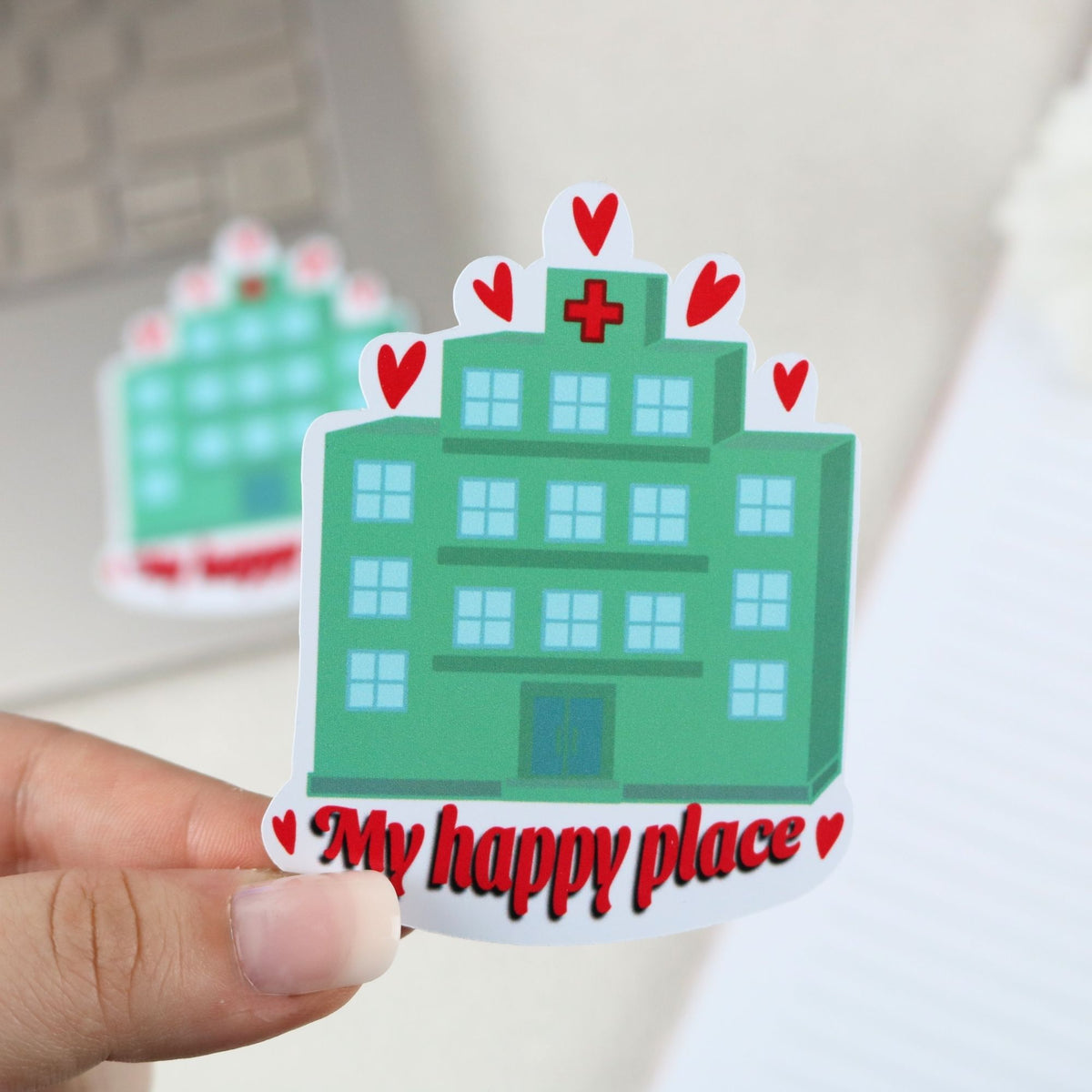 My happy place - hospital Sticker – Super Nurse