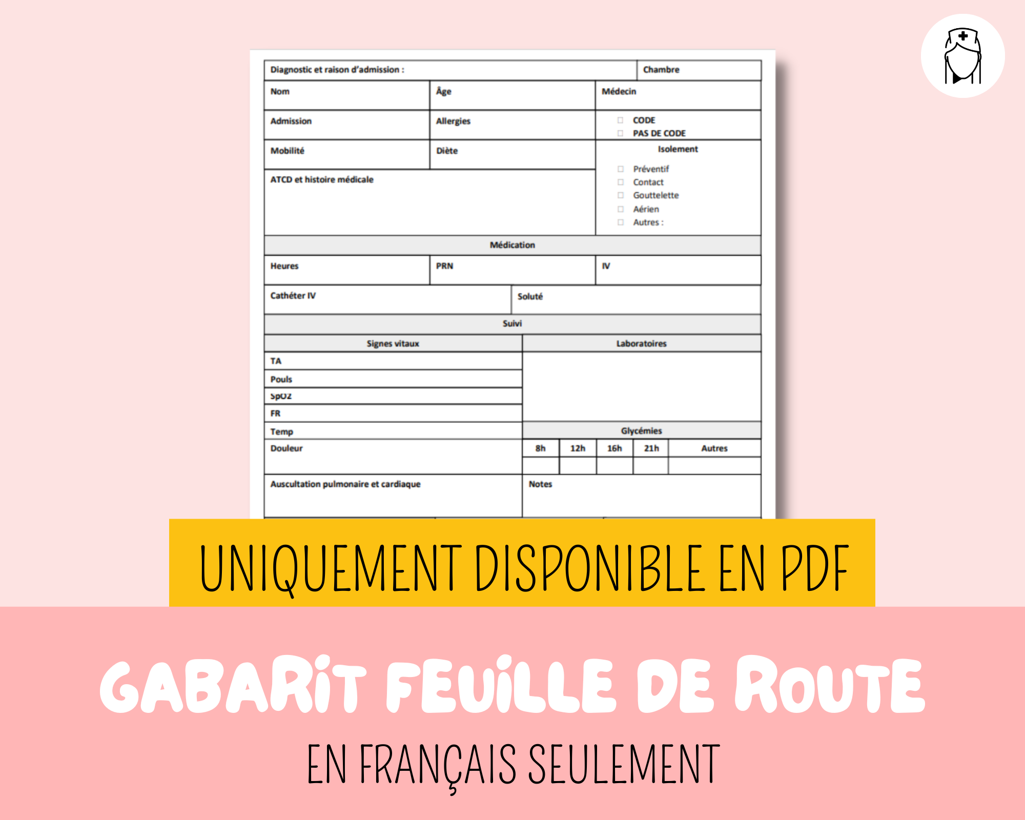 PDF Nursing roadmap template, report sheet – Super Nurse